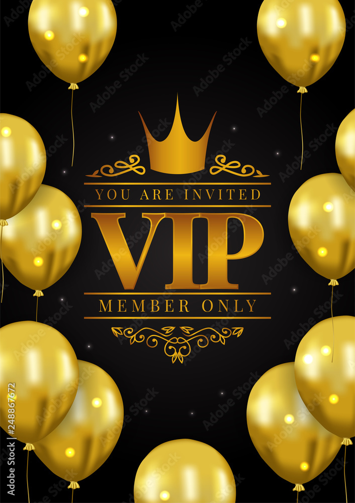 VIP premium expensive member invitation poster for royal membership ...