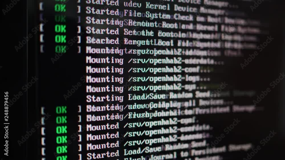Cybersecurity concept. Hacker code and programming on a computer screen ...