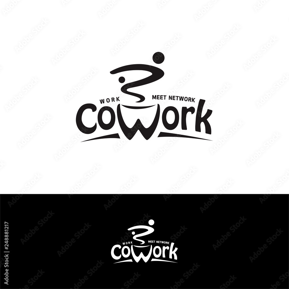 Coworking space logo Stock Vector | Adobe Stock