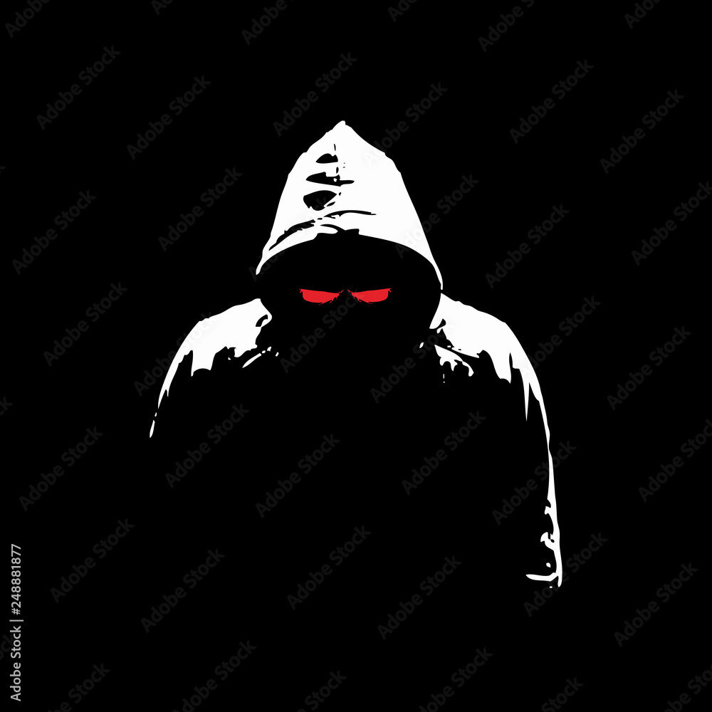Hacker silhouette vector Stock Vector | Adobe Stock