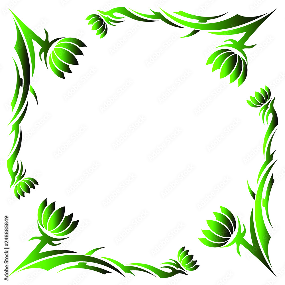 Tribal Flower Frame