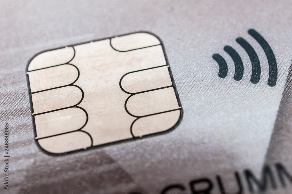 Chip einer EC-Karte – Stock-Foto | Adobe Stock