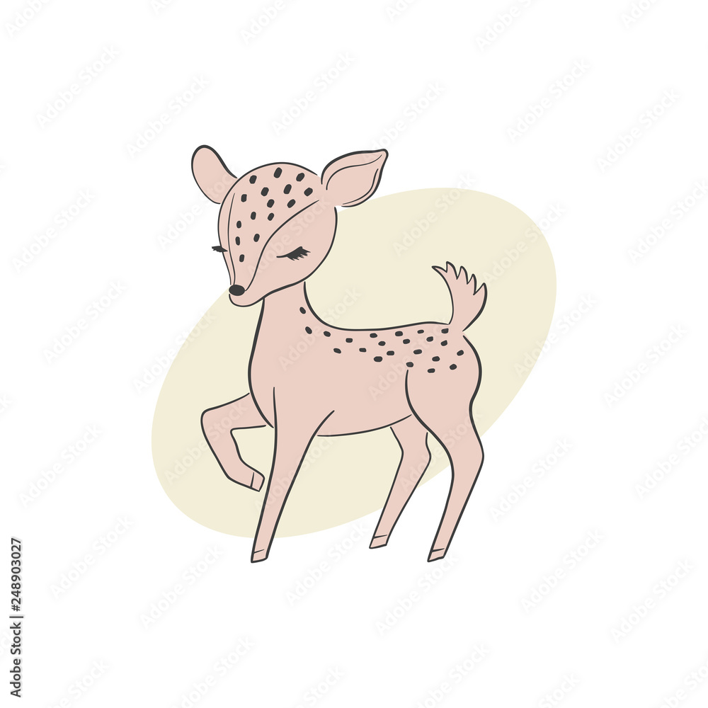 Baby deer vector illustration Stock Vector | Adobe Stock