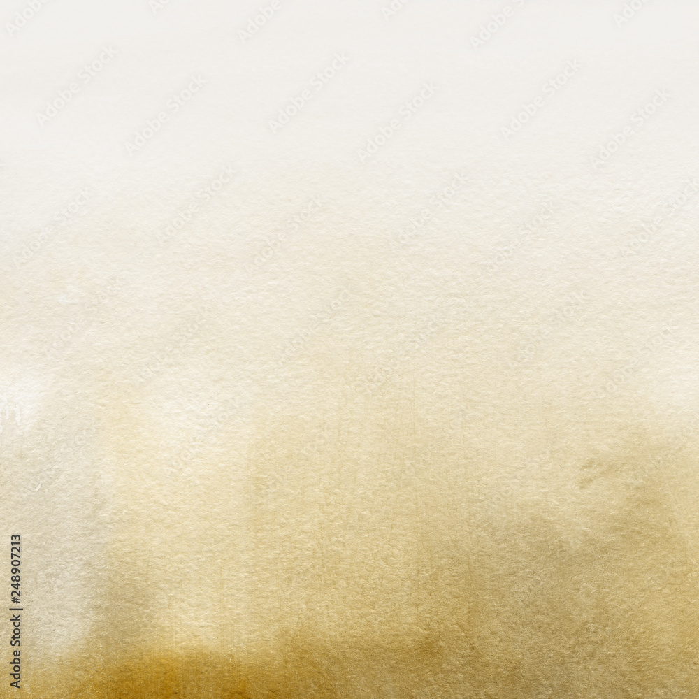 Gold luxury ink and watercolor textures on white paper background ...