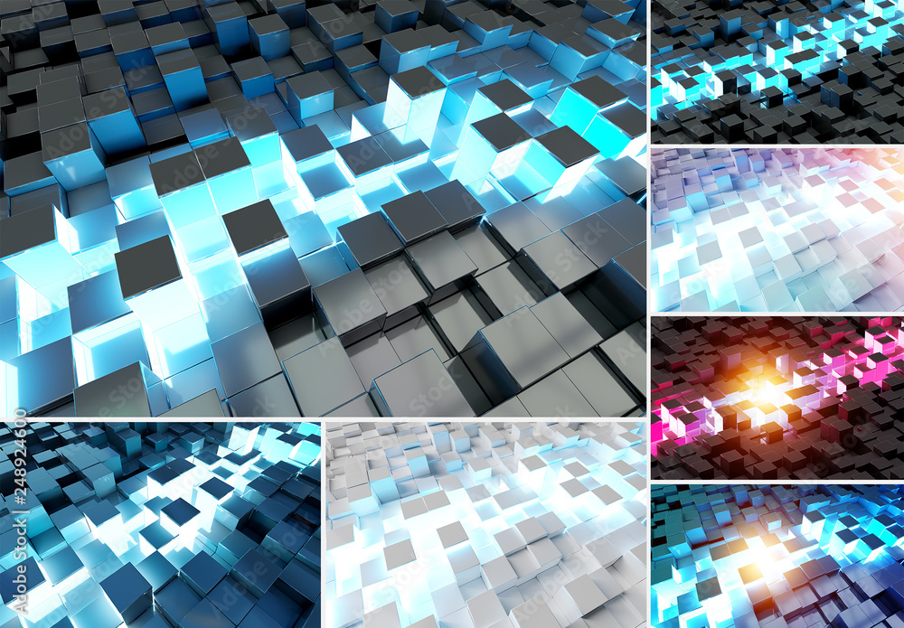 Abstract Cubes Backgrounds Stock Template | Adobe Stock