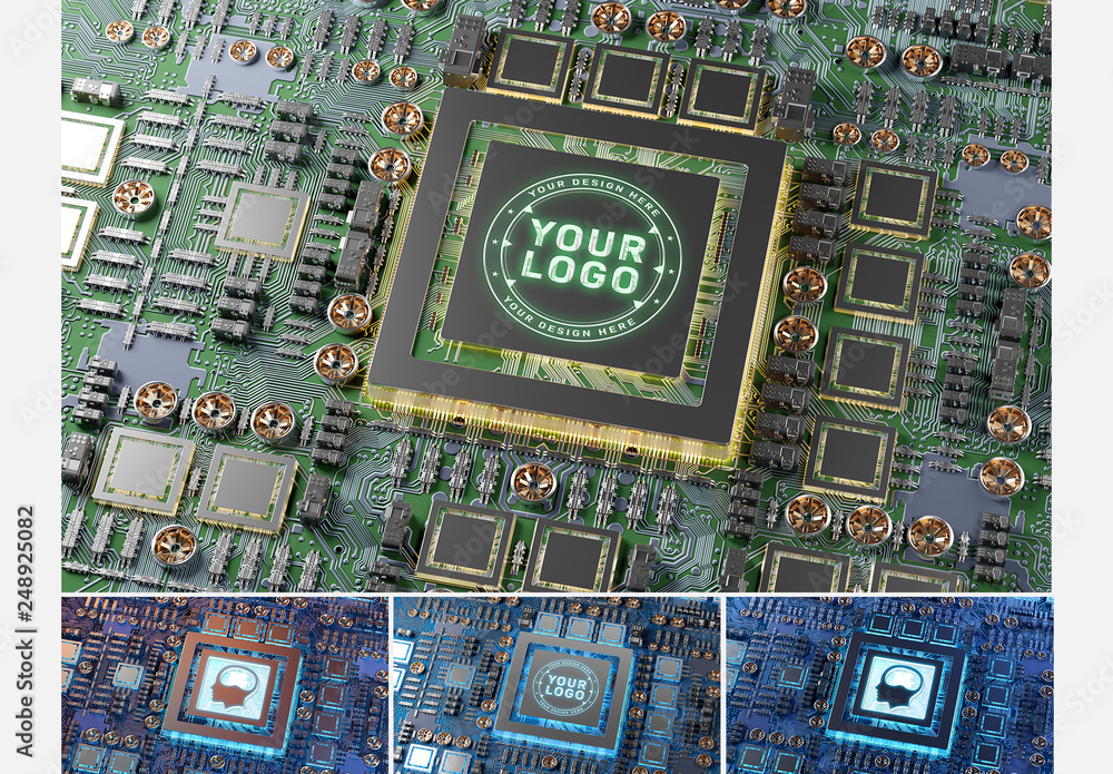 Circuit Board Mockups Stock Template | Adobe Stock