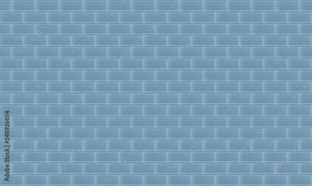 Blue ceramic mosaic tiles texture background. Blue metro tiles ...