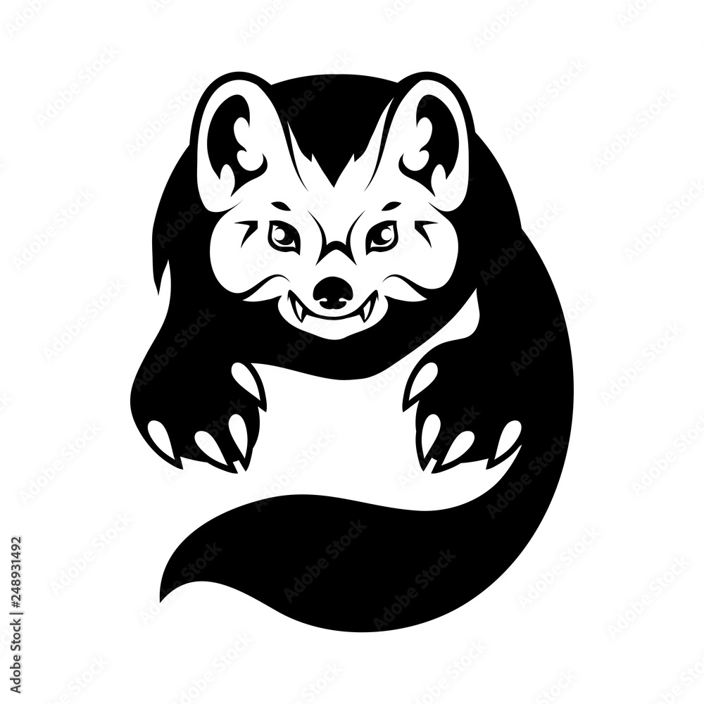 sable logo design in circle, vector graphic to design Stock Vector ...