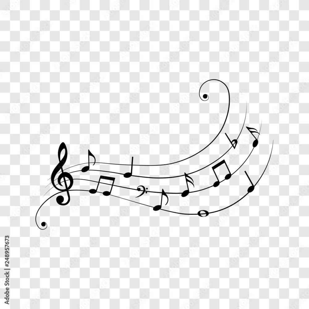 Music notes, design element, vector illustration. Stock Vector | Adobe ...