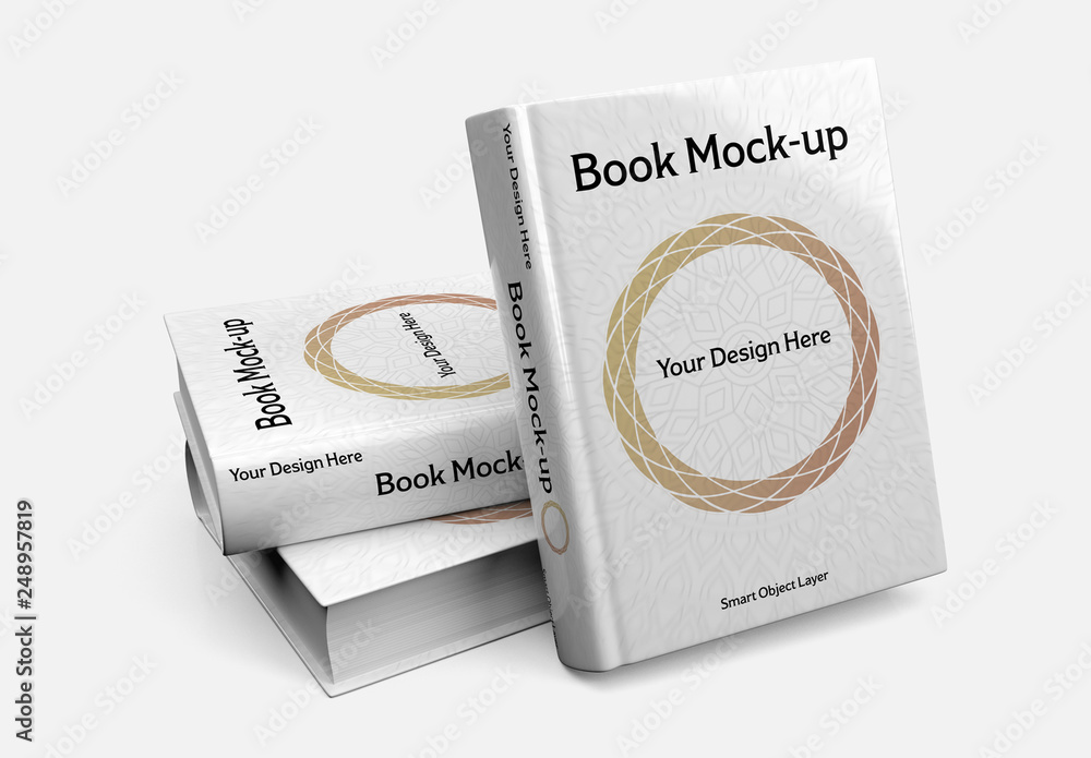 Stack of Books Mockup Stock Template | Adobe Stock