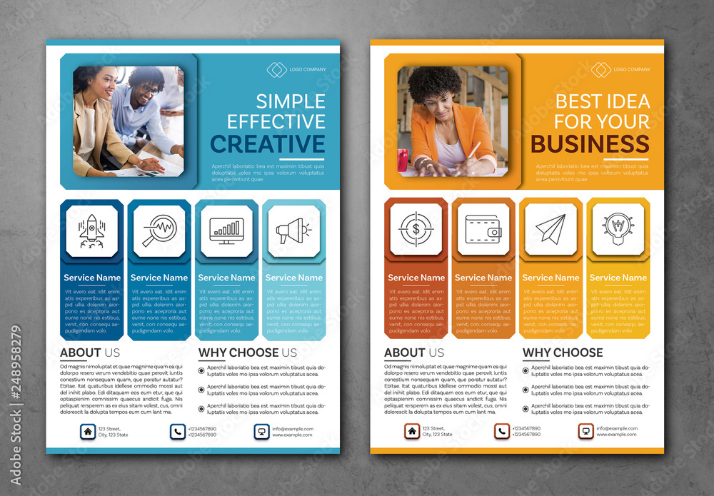 Business Flyer Layout Stock Template | Adobe Stock