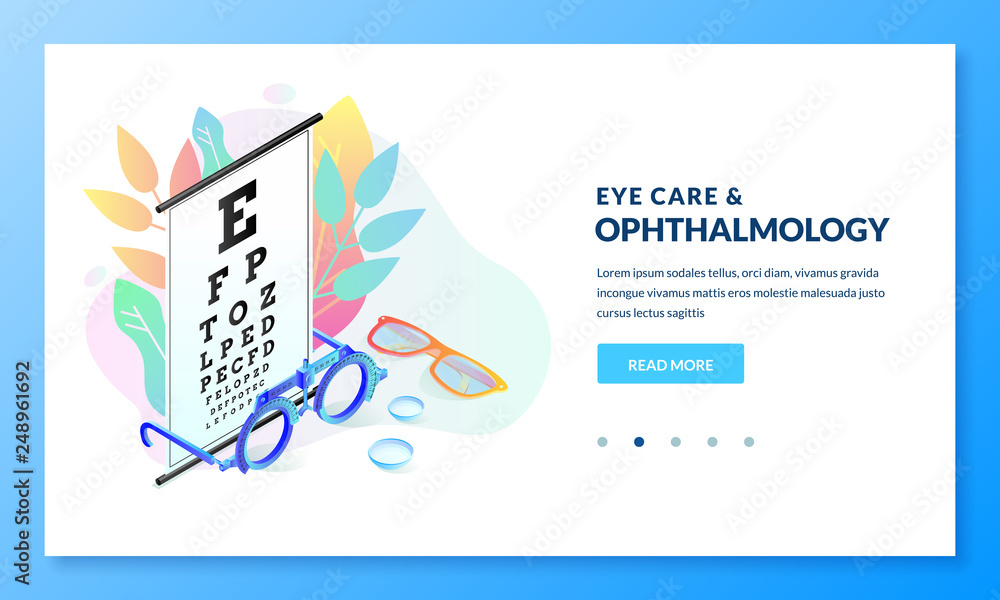 Vision diagnostics test. Ophthalmology exam and eye care vector ...