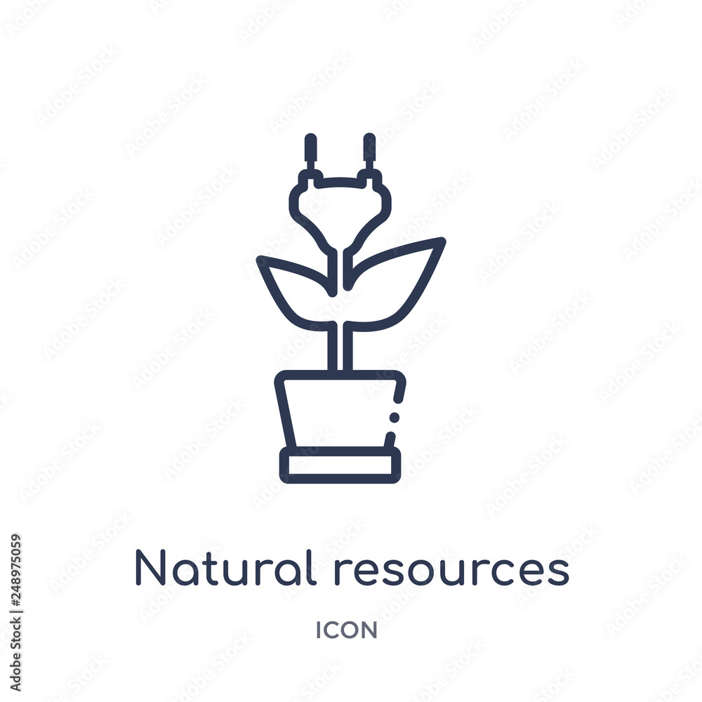 natural resources icon from technology outline collection. Thin line ...