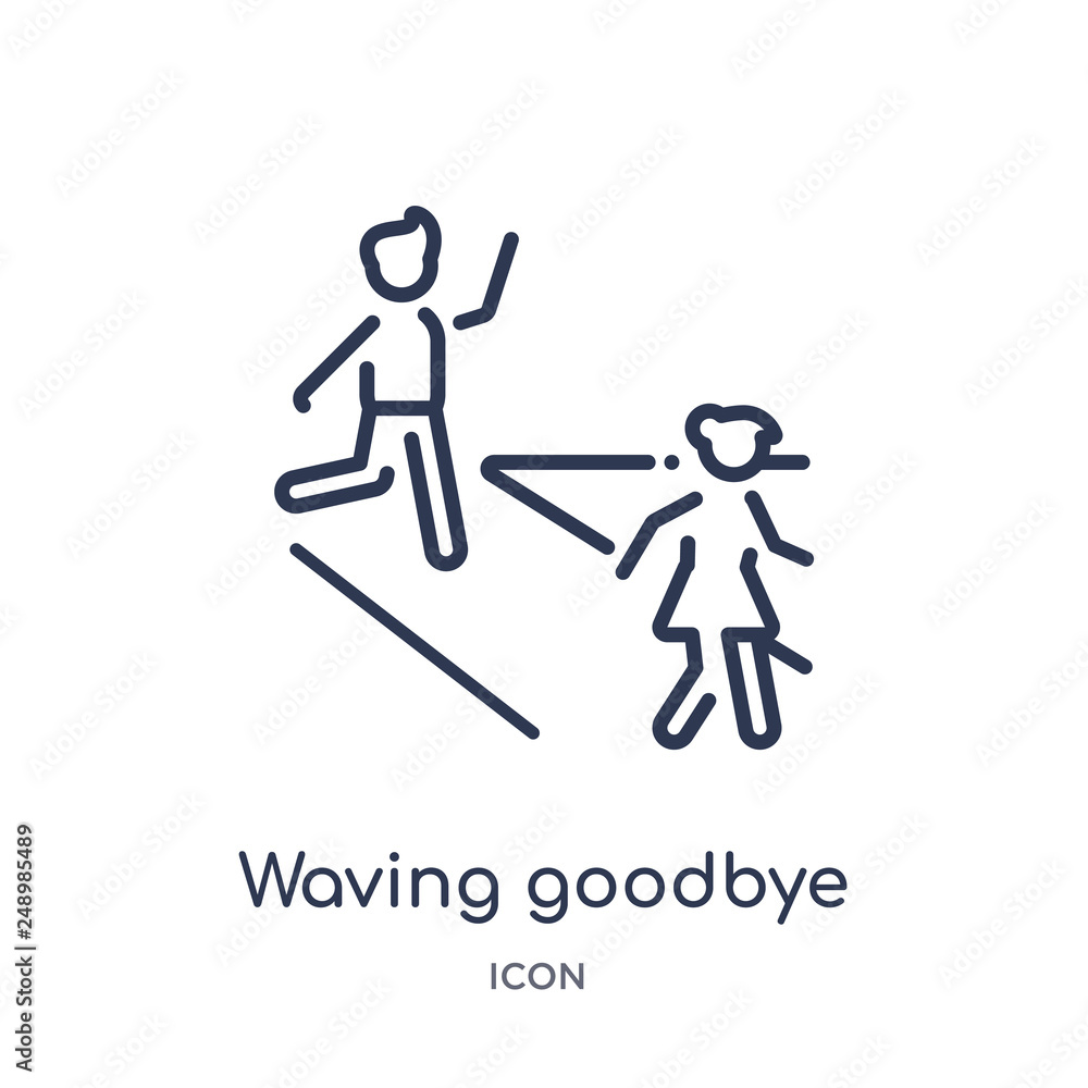 People Waving Goodbye To Each Other