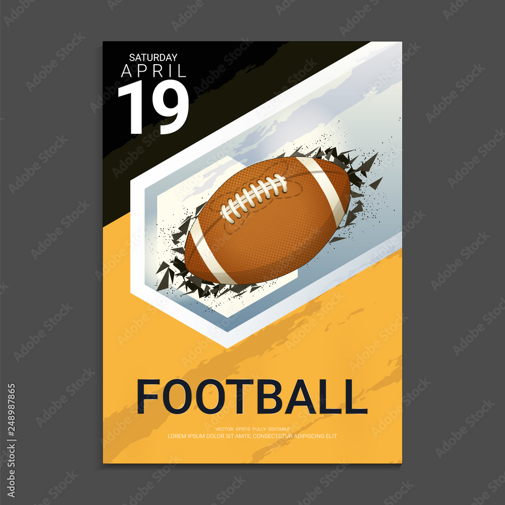 Flyer & Poster Cover design template for Football tournament or ...