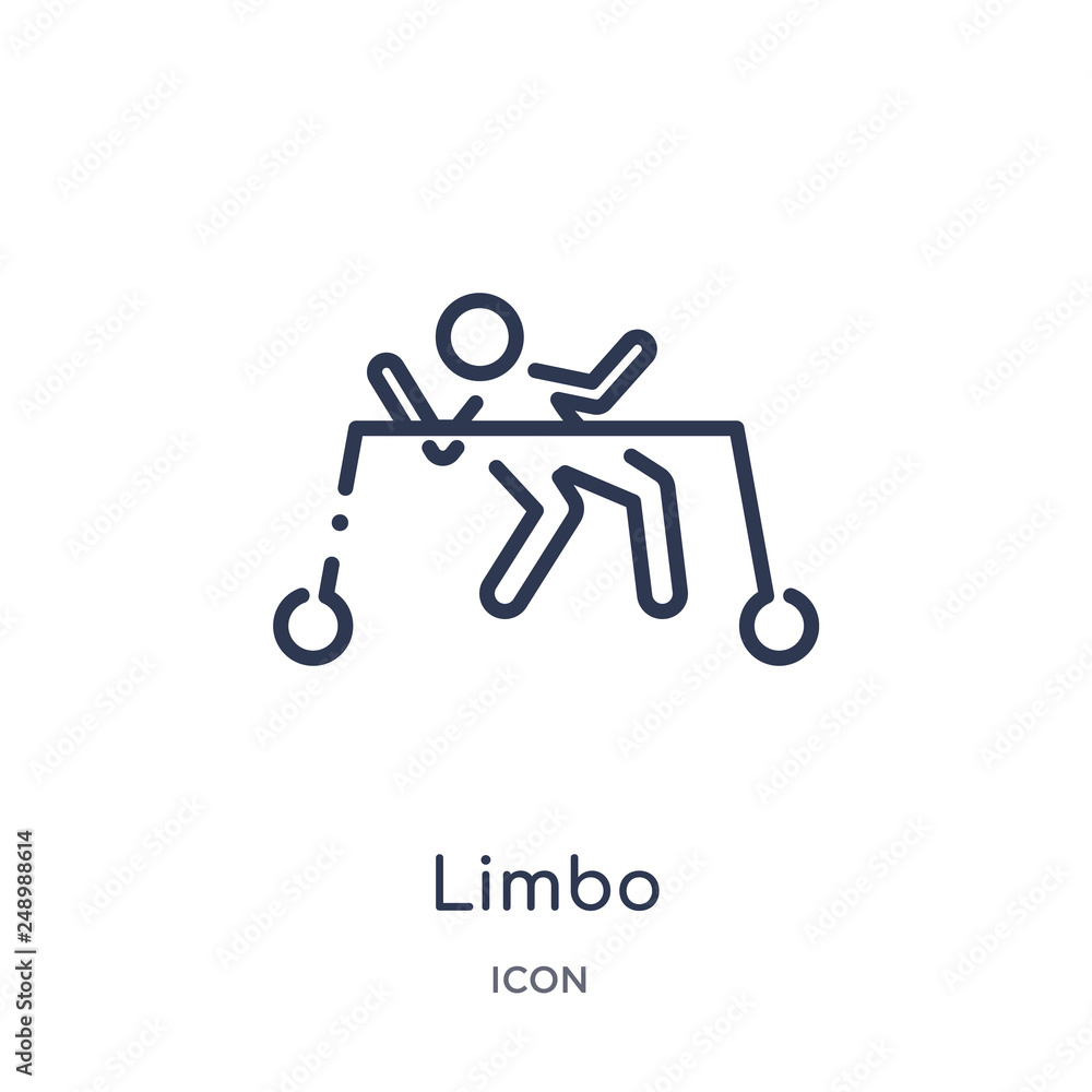 limbo icon from people outline collection. Thin line limbo icon ...