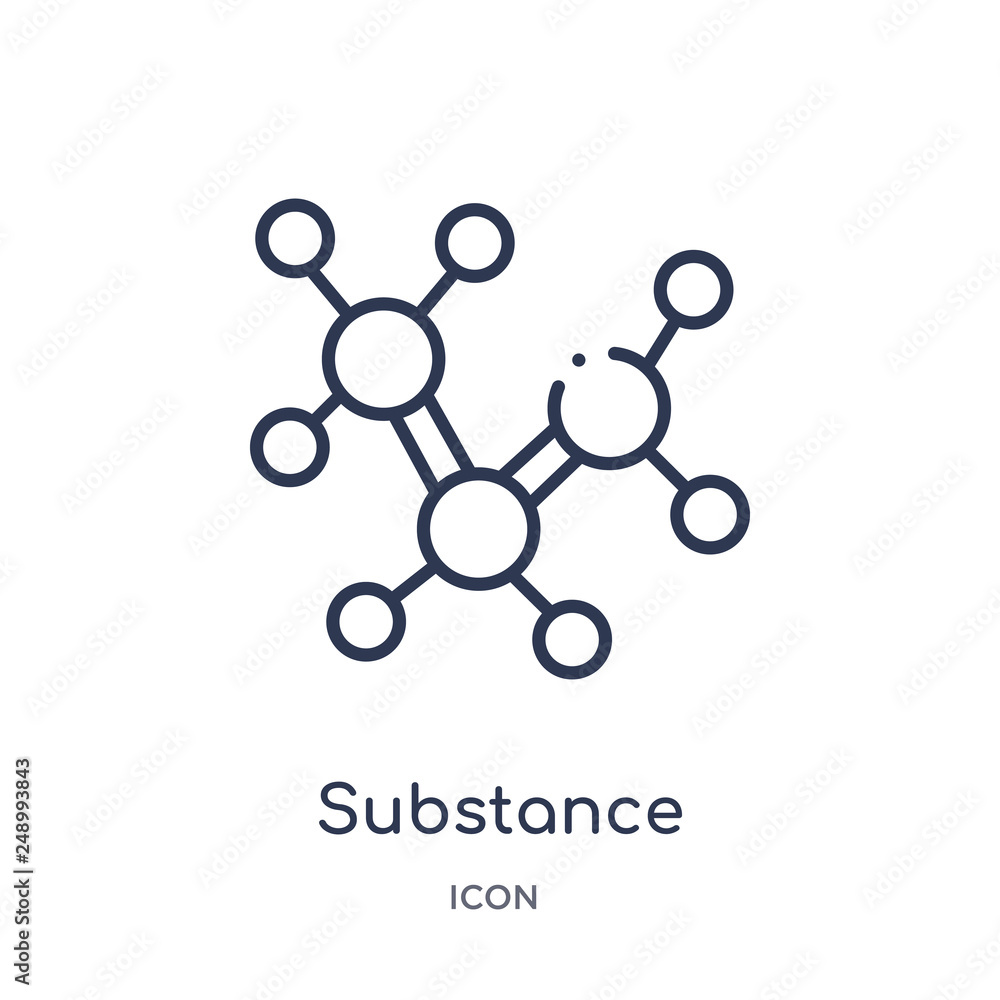 substance icon from multimedia outline collection. Thin line substance ...