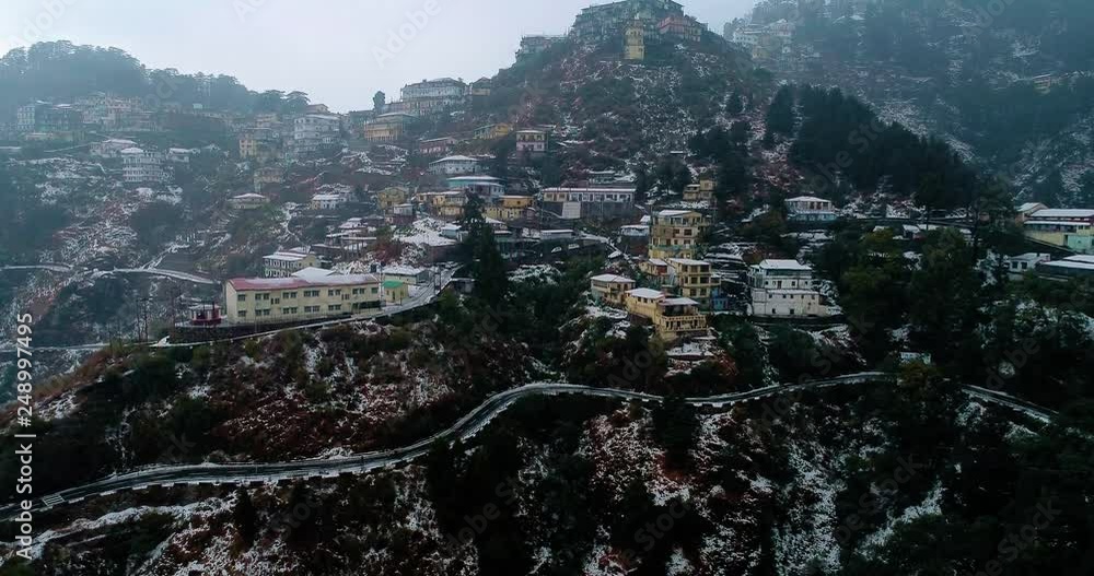 Snowfall at Mussoorie. Mussoorie is one of the top hill stations in ...