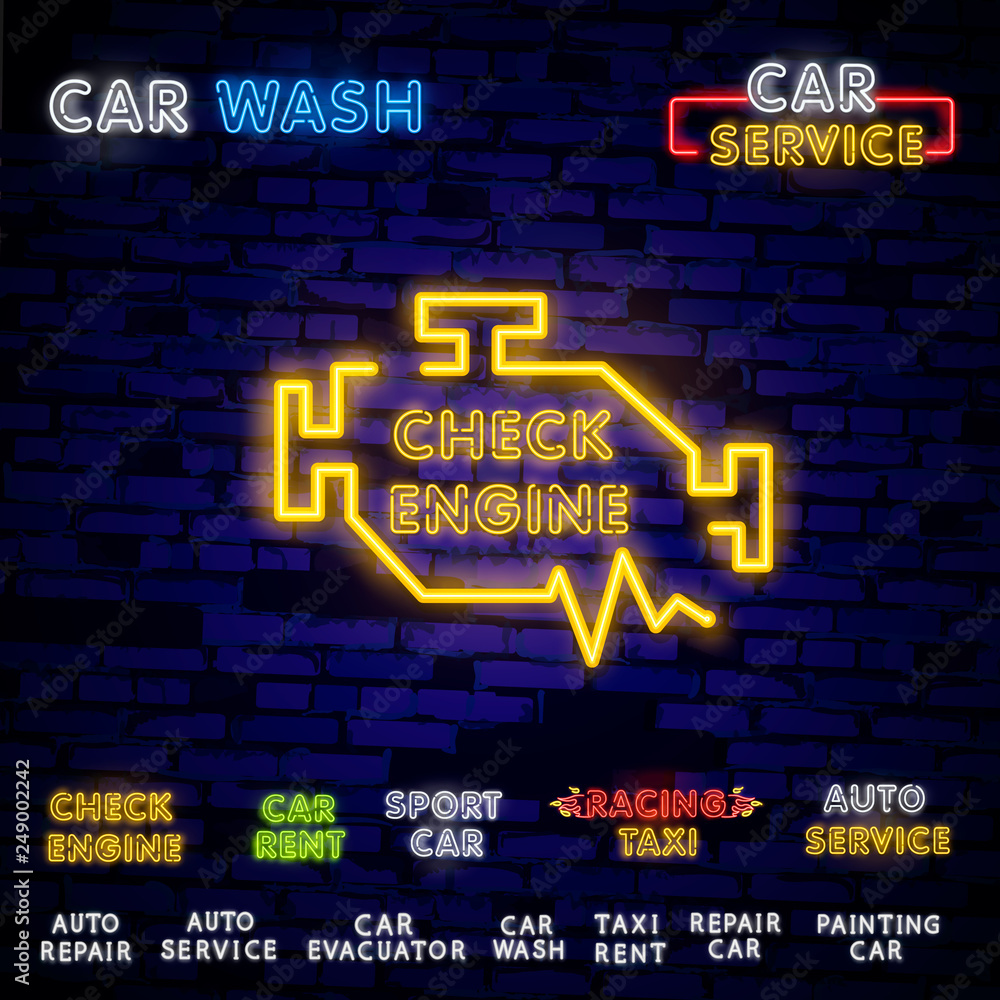 Check Engine Logo Vector