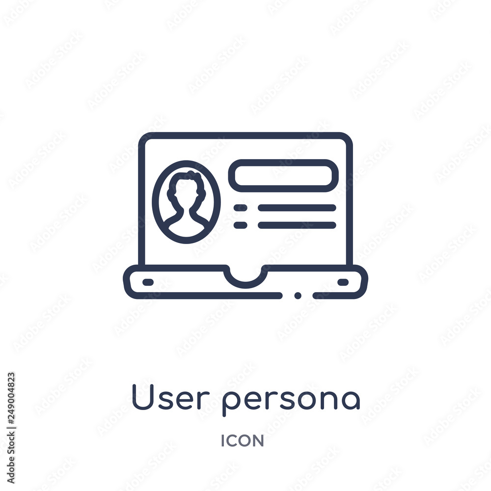 user persona icon from technology outline collection. Thin line user ...