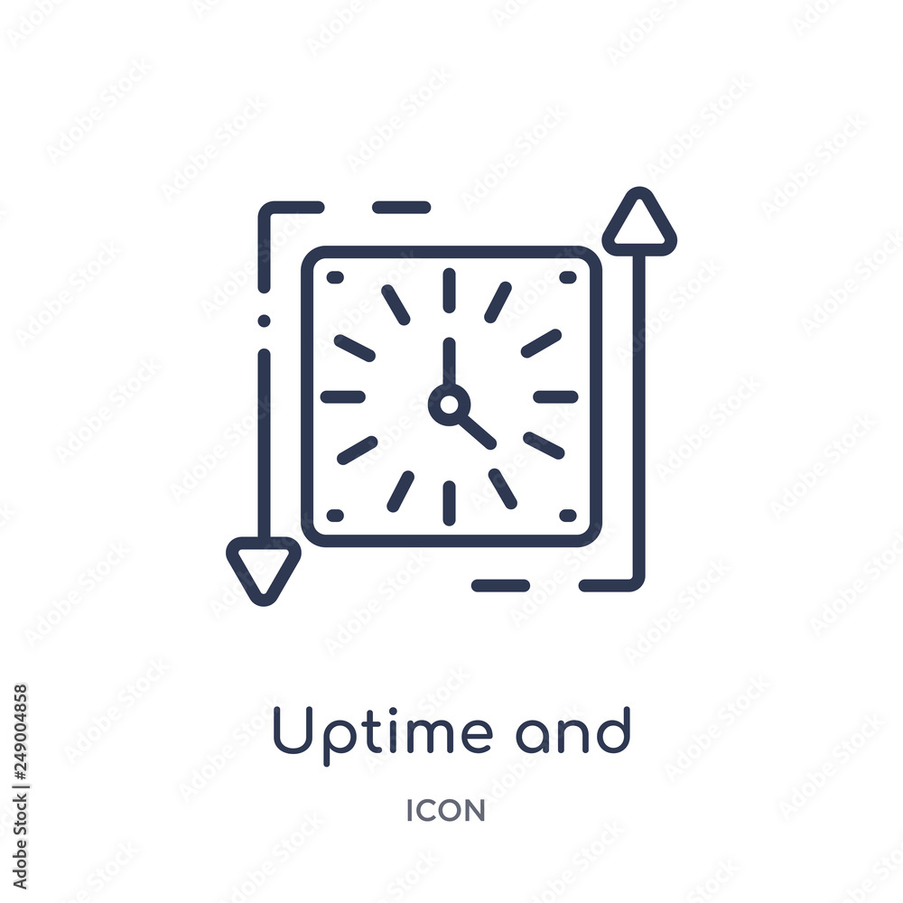 uptime and downtime icon from technology outline collection. Thin line ...