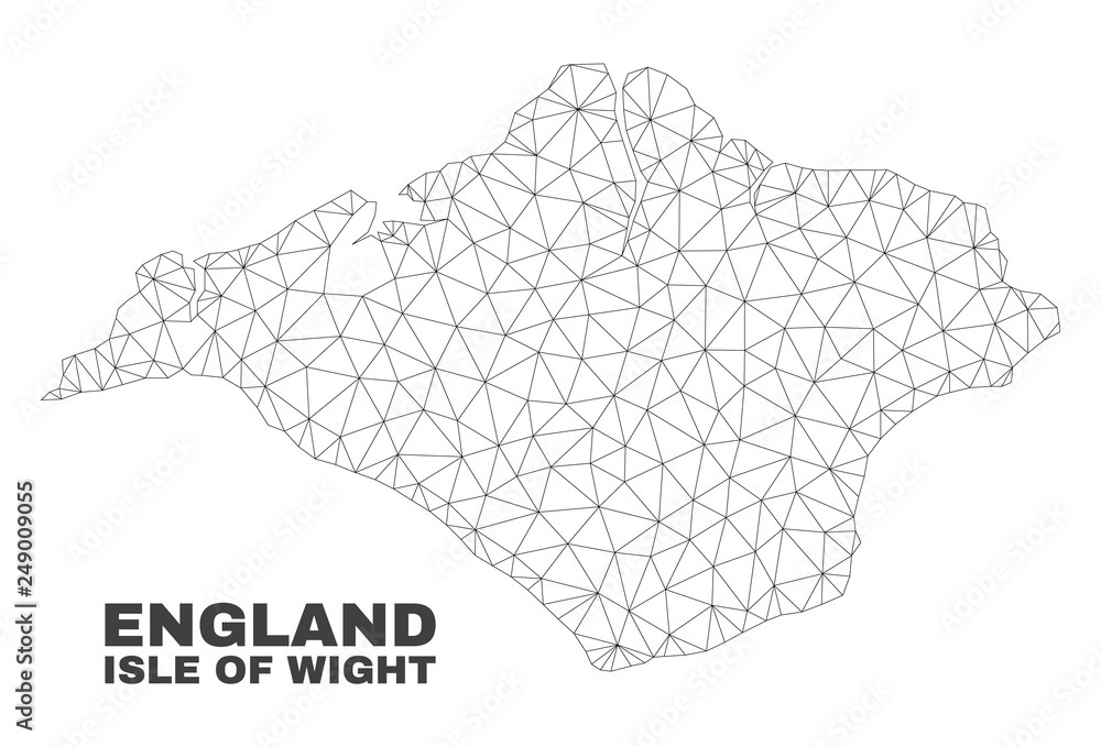 Vecteur Stock Abstract Isle of Wight map isolated on a white background ...