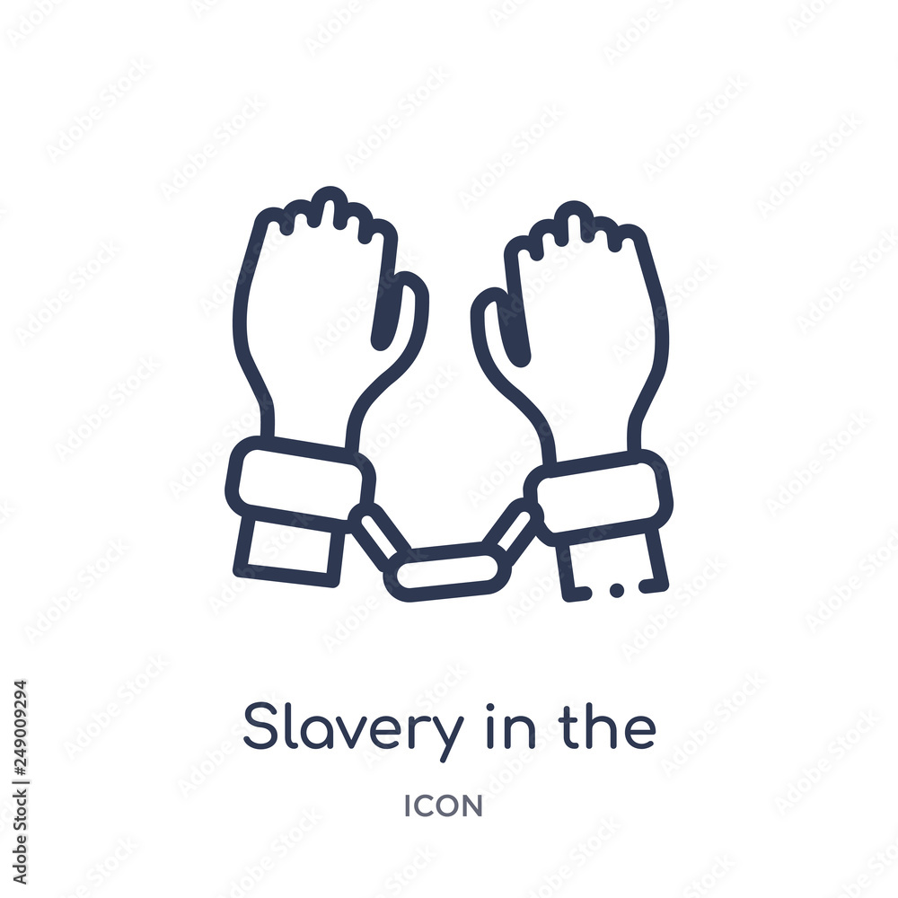 slavery in the united states icon from united states of america outline ...