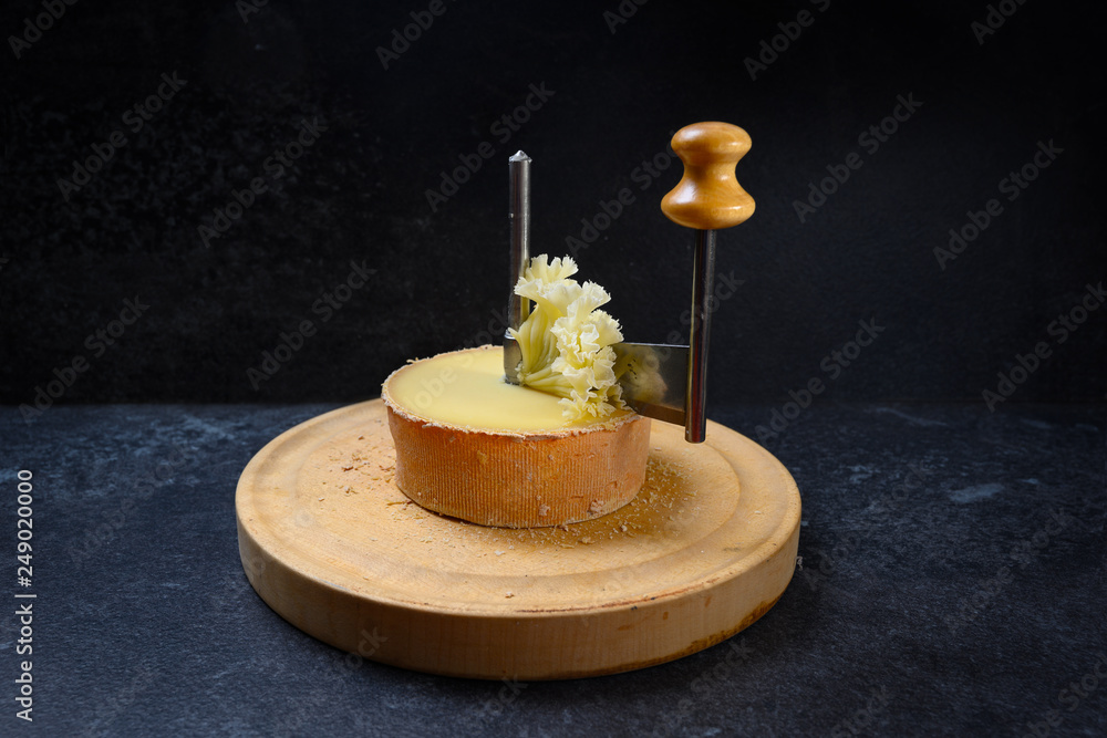 girolle, a special knife for tête de Moine or monk's head cheese to cut ...