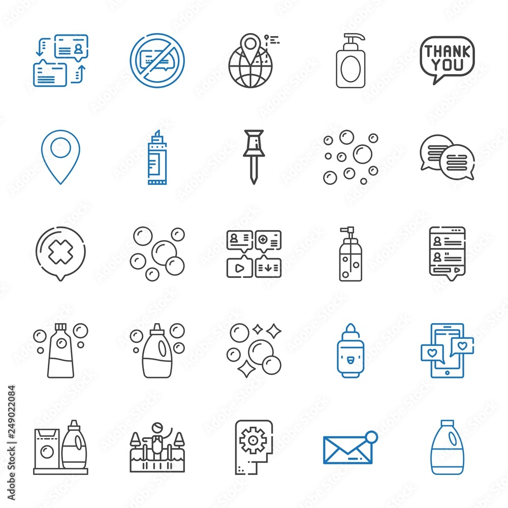 bubble icons set Stock Vector | Adobe Stock