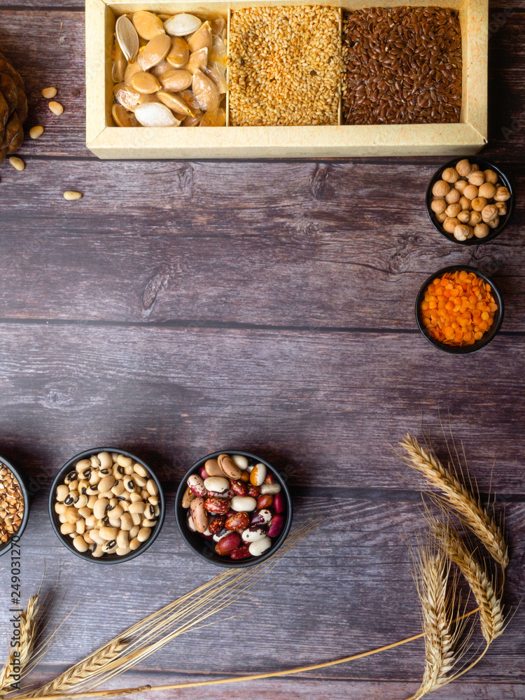 Natural cereal grain food consisted of pistachio, seed, bean for ...