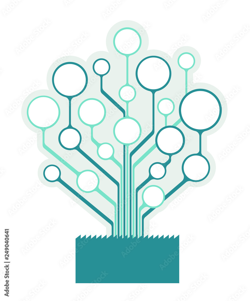 tree diagram template (blue) / infographics Stock Vector | Adobe Stock