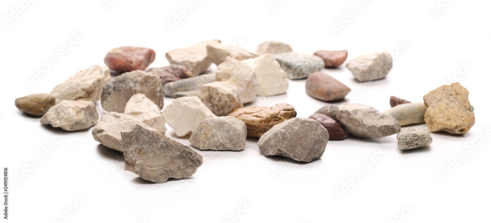 Decorative rocks isolated on white background Stock Photo | Adobe Stock