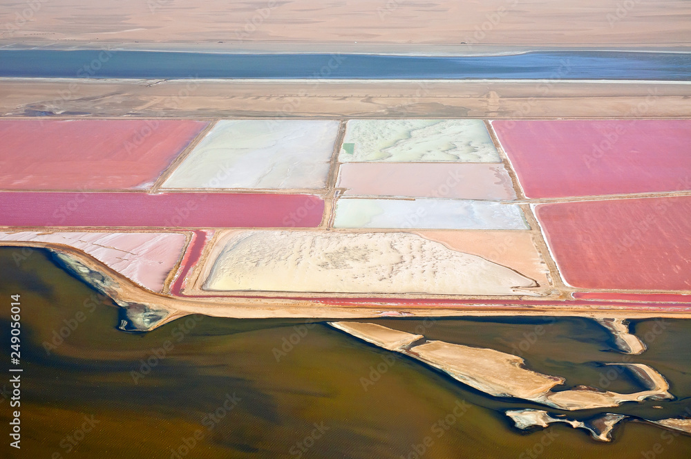 Poster Aerial view of one of the worlds largest salt mines located ...
