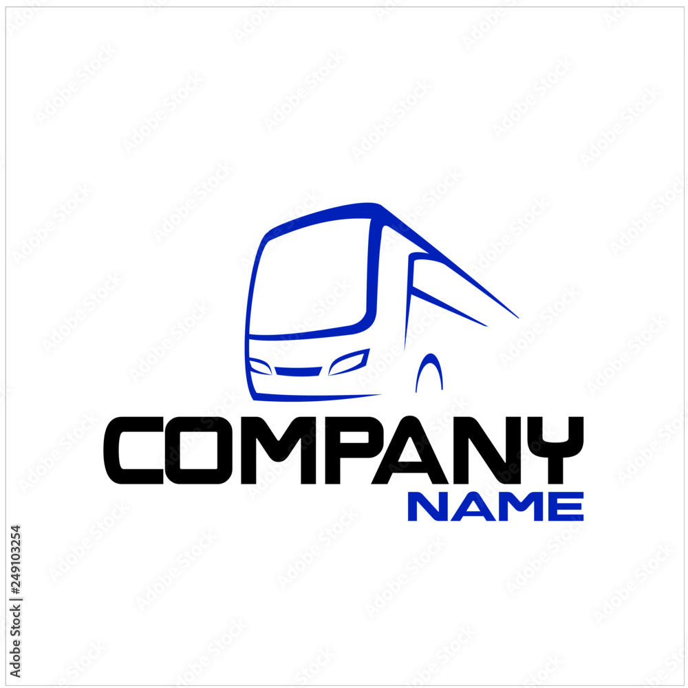 concept modern design Bus, travel bus transportation service logo icon ...