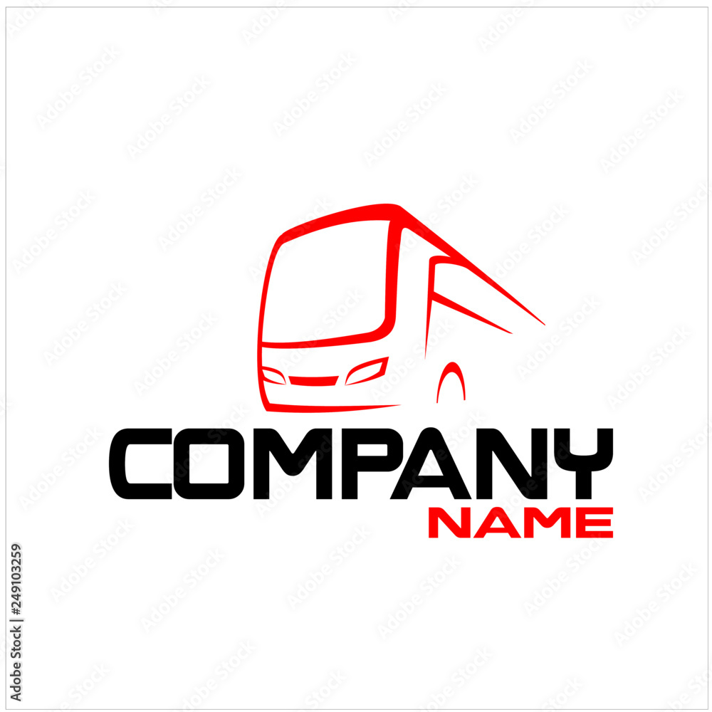 concept modern design Bus, travel bus transportation service logo icon ...