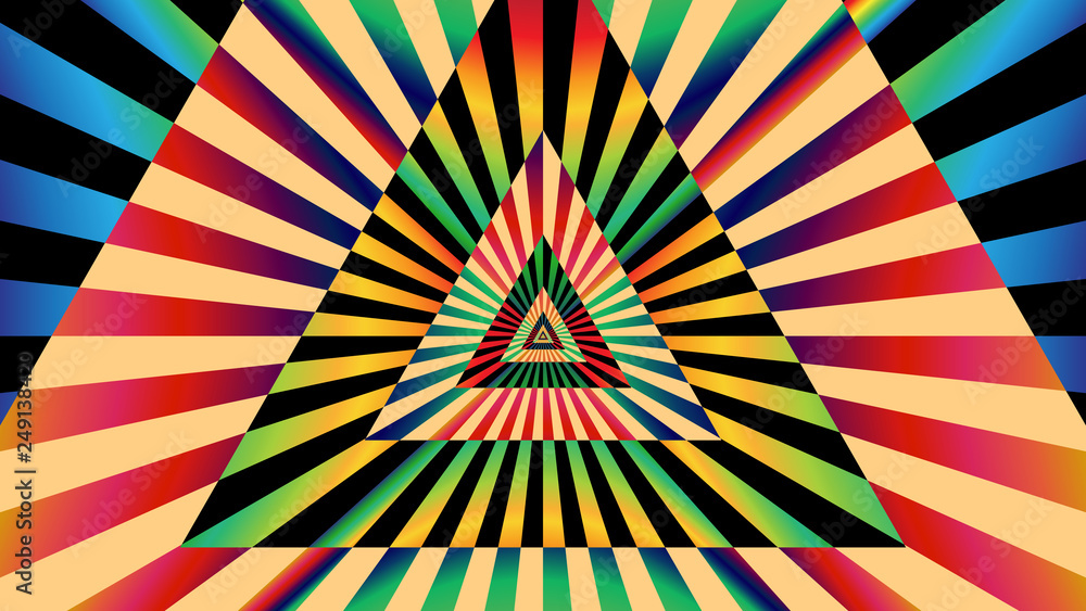 Vector multicolored background. Geometric abstraction with striped ...