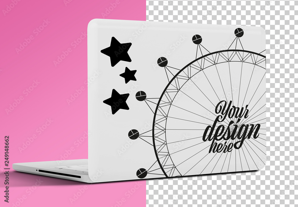 Laptop Skin Mockup Stock Template | Adobe Stock