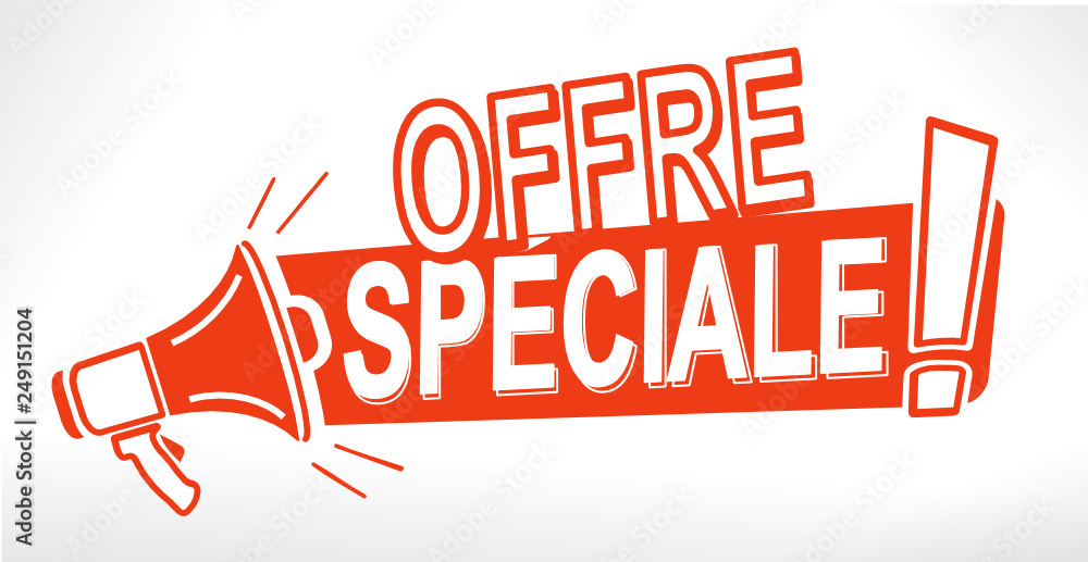Vecteur Stock offre spéciale sur mégaphone | Adobe Stock