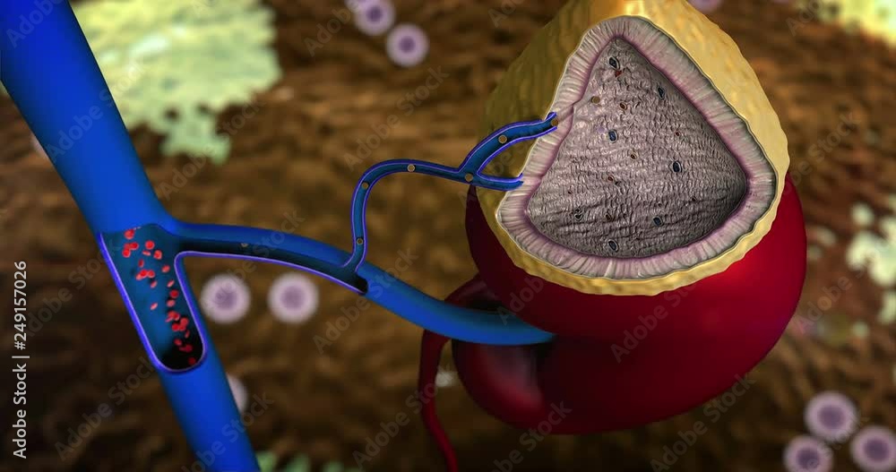 gland produces hormones, Human Internal Organ, adrenal gland produces ...