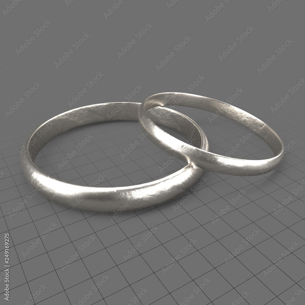 Wedding rings Stock 3D asset | Adobe Stock