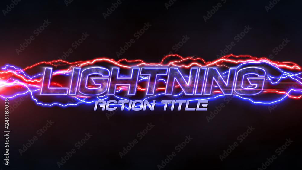 Lightning Action Title Stock Template | Adobe Stock
