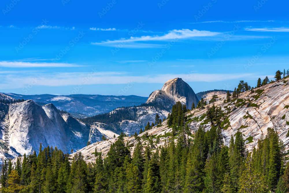 Poster Olmsted Point Overlook at Half Dome in the Background of ...