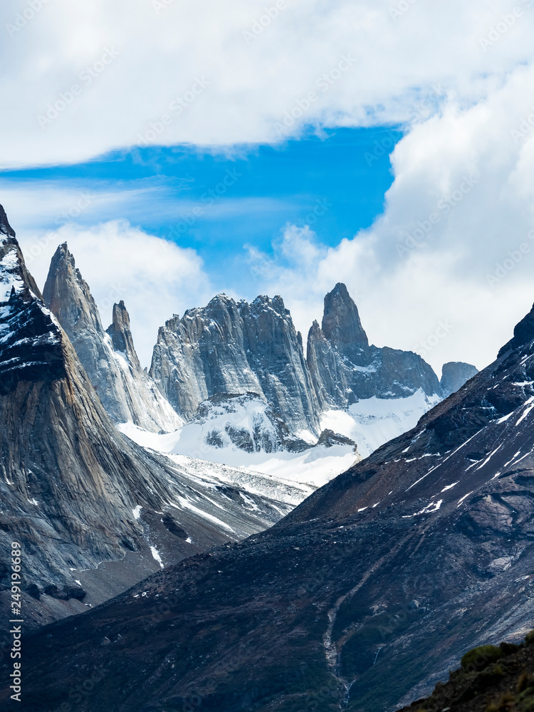 Chile, Patagonia, Torres del Paine National Park, Cerro Paine Grande ...