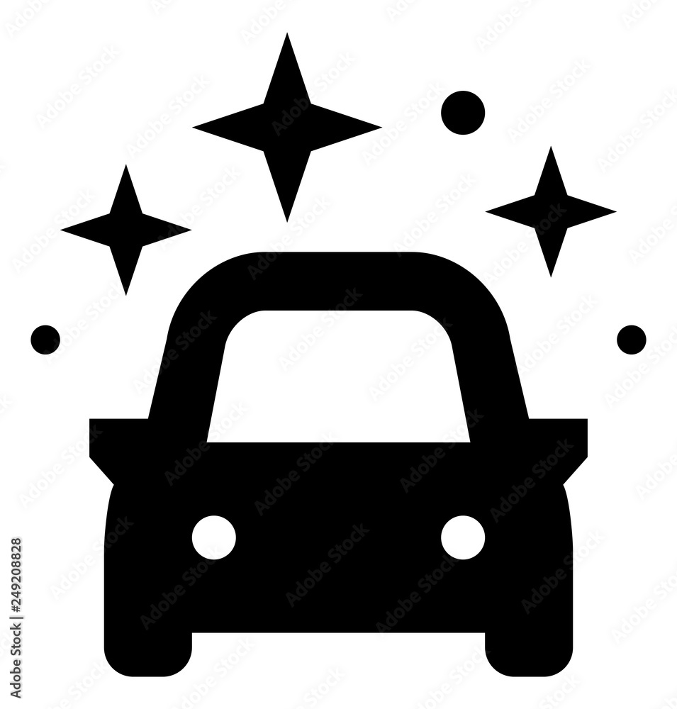 Brand New Shiny Car Icon Stock Vector | Adobe Stock