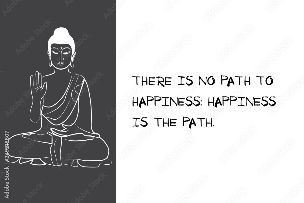 Buddha black and white drawing sketch. Quotes buddhism Stock ...