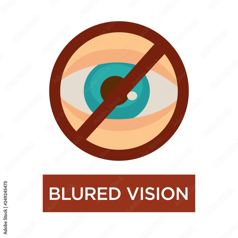 Blurred vision human eye disease symptom poor eyesight Stock Vector ...