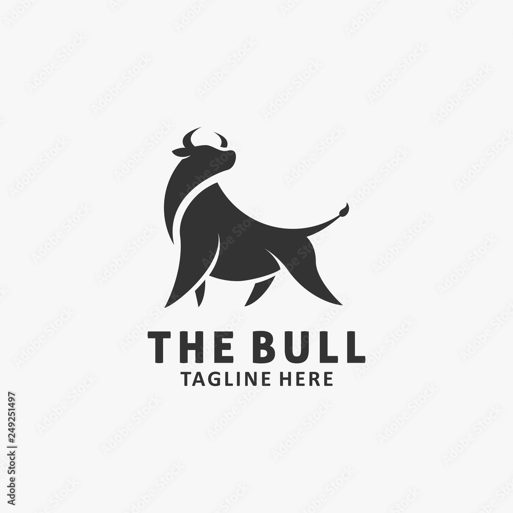 Bull logo design inspiration Stock Vector | Adobe Stock