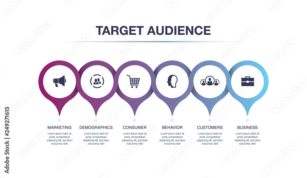 TARGET AUDIENCE INFOGRAPHIC CONCEPT Stock Vector | Adobe Stock