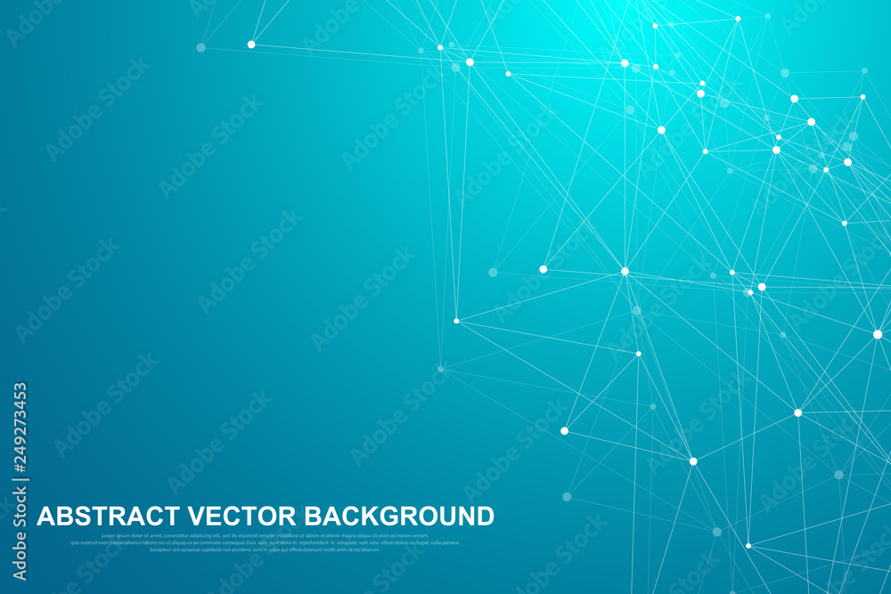 Networking connection concept abstract technology. Global network ...