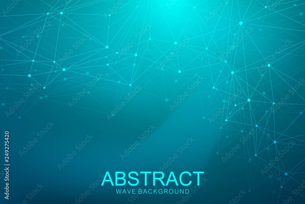 Networking connection concept abstract technology. Global network ...